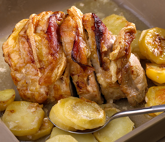 Rôti de porc au bacon et Raclette | A Vos Assiettes