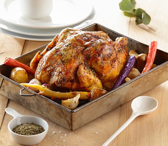 Poulet Fermier Label Rouge rôti au beurre d’herbes de Provence Label ...