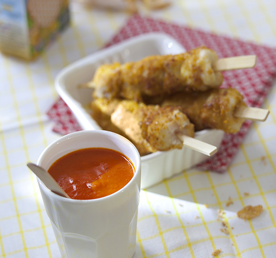 Velouté glacé de poivron rouge, poisson pané aux corn flakes | A Vos ...