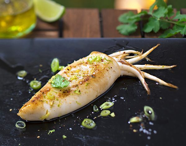 Calamar au citron vert gingembre et huile d'olive | | A Vos Assiettes ...