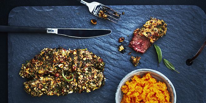 Onglet de veau en croûte de sauge et de noisettes | A Vos Assiettes ...