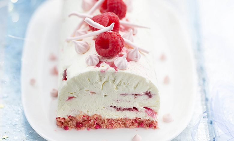 Bûche glacée framboises et meringues - A Vos Assiettes, Recettes de ...