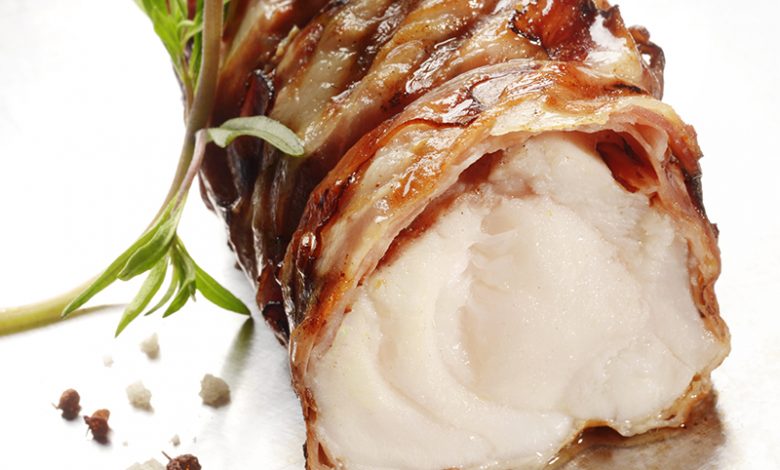 Rôti de lotte au lard - A Vos Assiettes, Recettes de cuisine illustrées