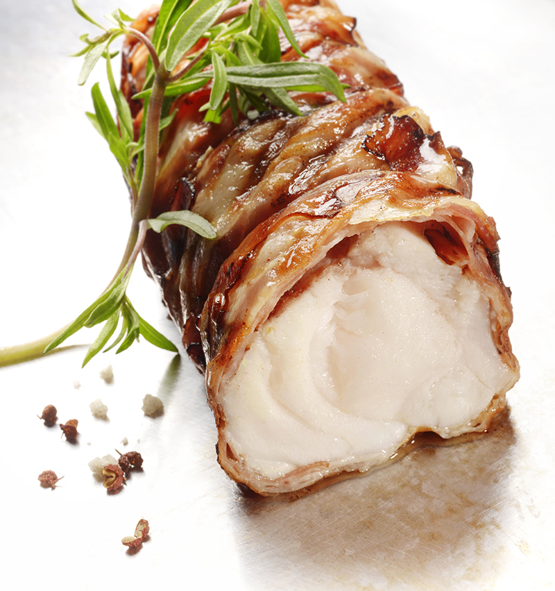 Rôti de lotte au lard | A Vos Assiettes