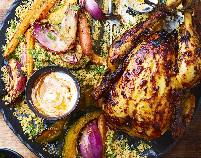 Poulet rôti au yaourt et légumes d’automne | A Vos Assiettes