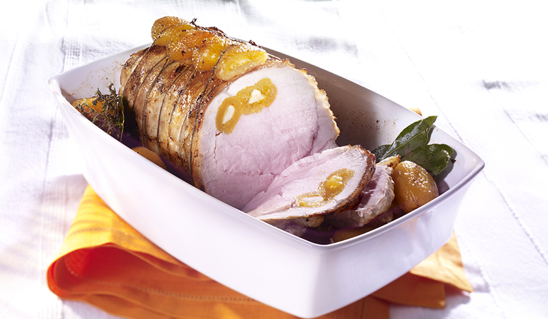 Rôti de veau farci aux abricots, sauce au Jurançon | A Vos Assiettes