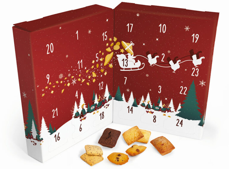 Bûche vanille-fruits rouges biscuit aux madeleines St Michel et ...