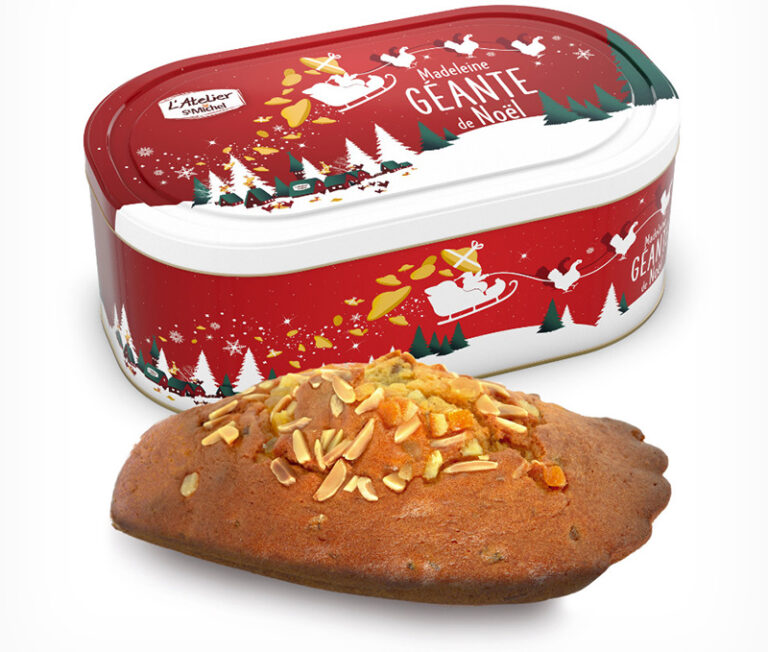 Bûche vanille-fruits rouges biscuit aux madeleines St Michel et ...