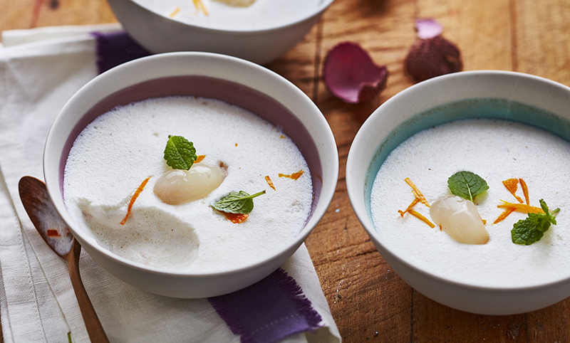 Mousse de litchis frais à la menthe | A Vos Assiettes