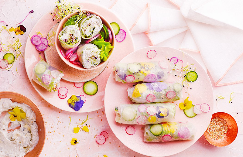 Rouleaux fleuris au fromage | A Vos Assiettes