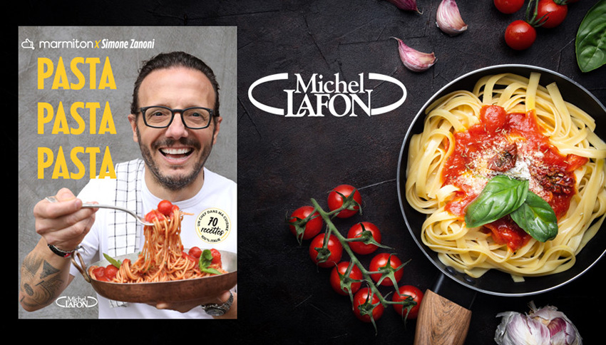 Le Chef étoilé Simone Zanoni et Marmiton dévoilent “PASTA PASTA PASTA ...