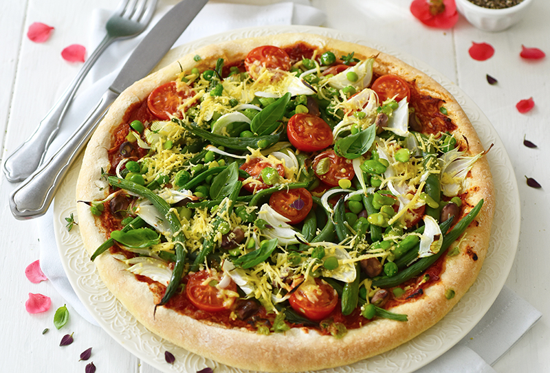 Pizza aux légumes verts | A Vos Assiettes