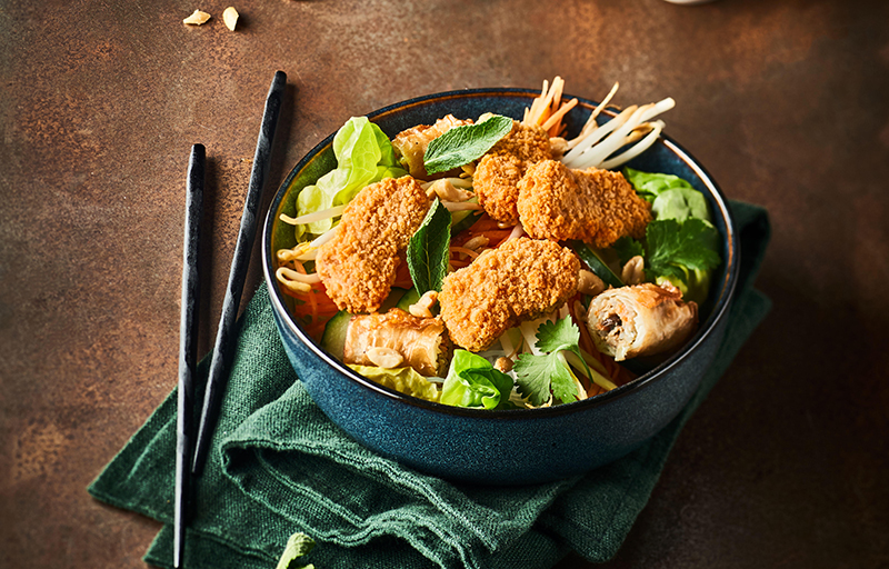Bo Bun végétarien aux nuggets | A Vos Assiettes