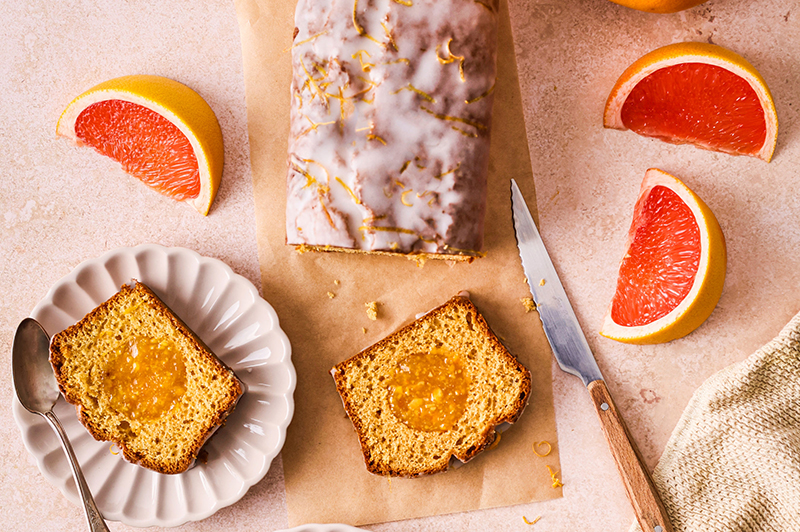 Cake moelleux au Pomelo de Corse IGP | A Vos Assiettes