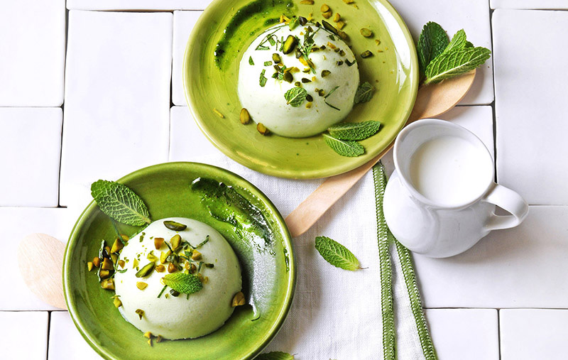 Panna cotta pistache | A Vos Assiettes