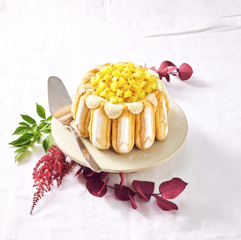 Charlotte vanille et fruits exotiques | A Vos Assiettes