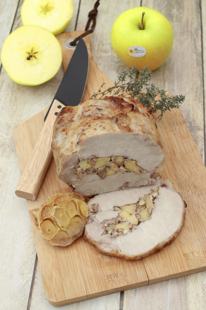 Rôti de porc farçi aux Pommes du Limousin AOP | A Vos Assiettes
