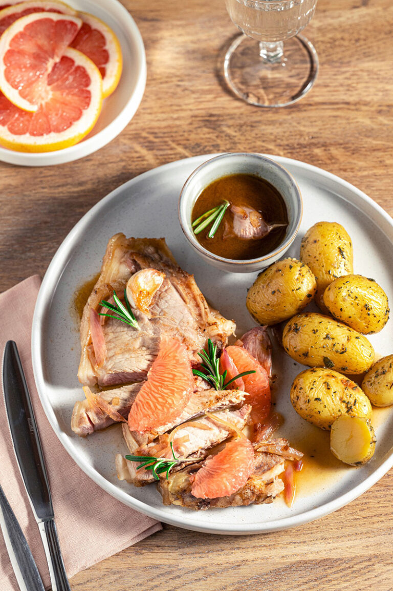 Côte de veau glacée au Pamplemousse rose de Floride | A Vos Assiettes