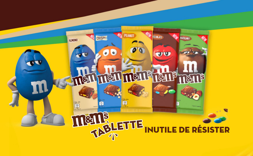 M&M’s® bouscule le marché des tablettes en chocolat ! | A Vos Assiettes